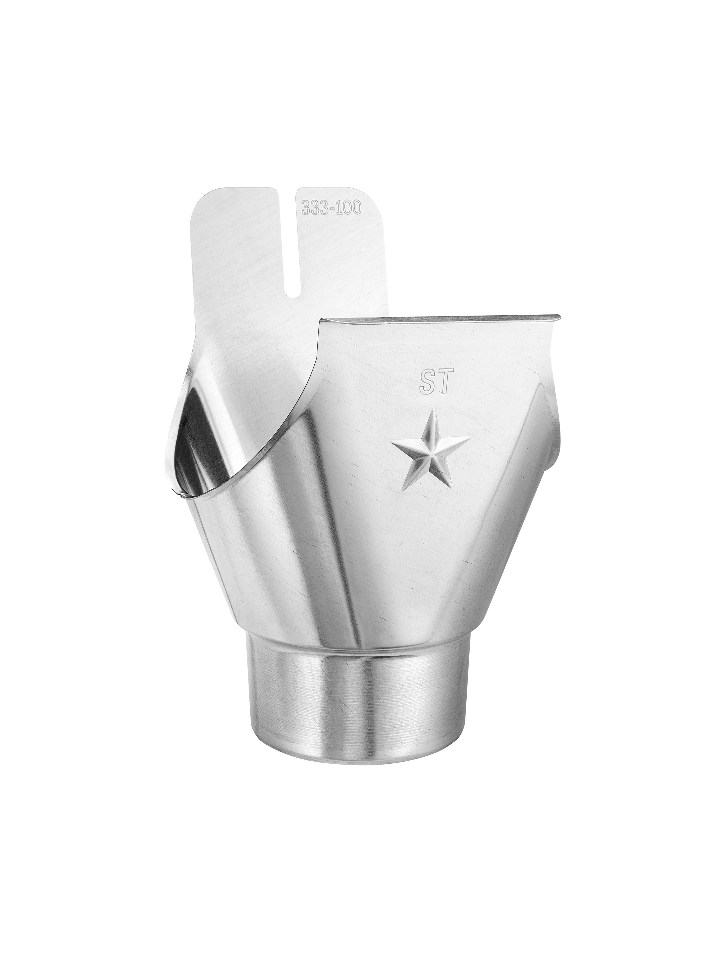 Steel plug-in gutter outlet