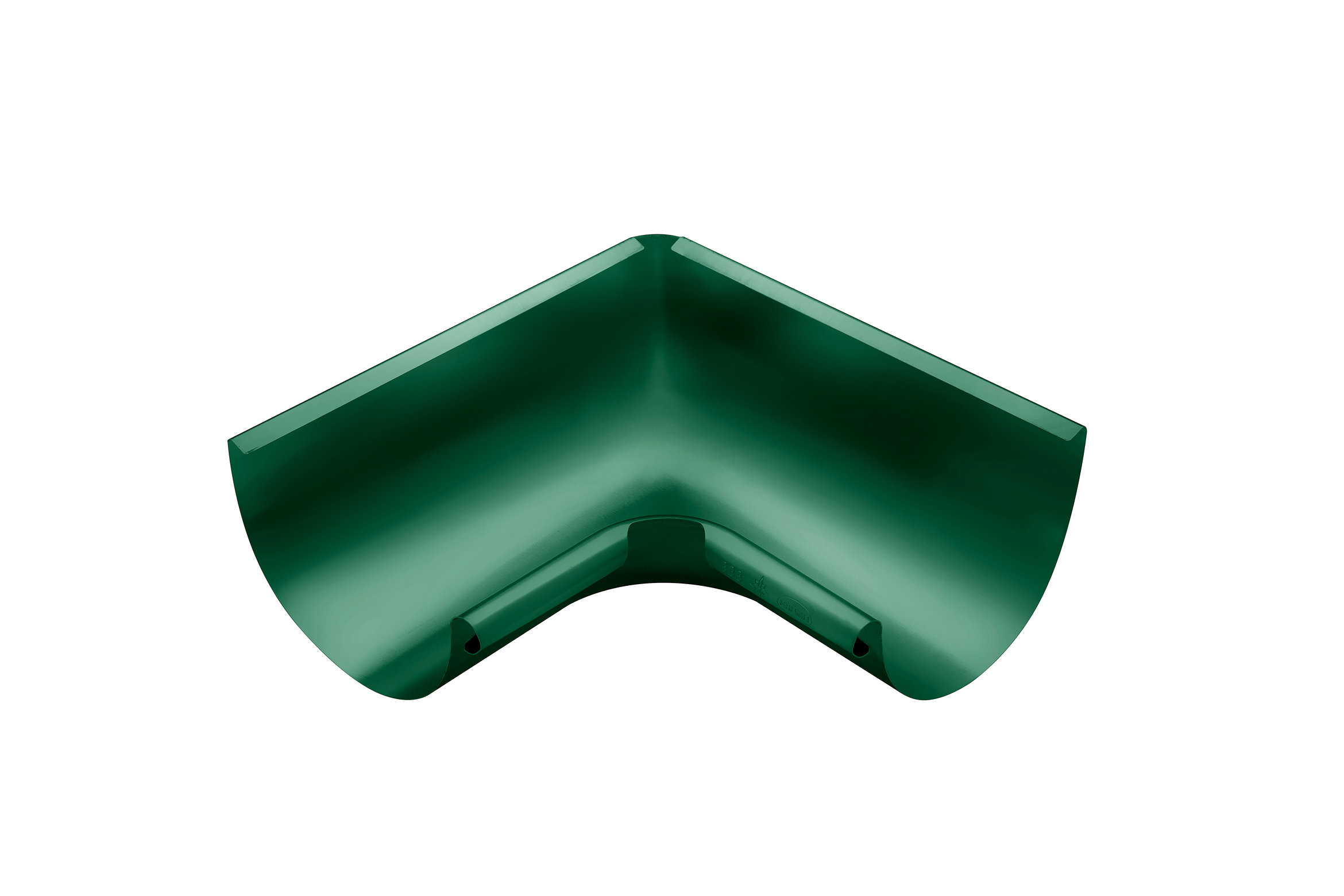 Coloured gutter corner, interior corner 90° half round | GRÖMO