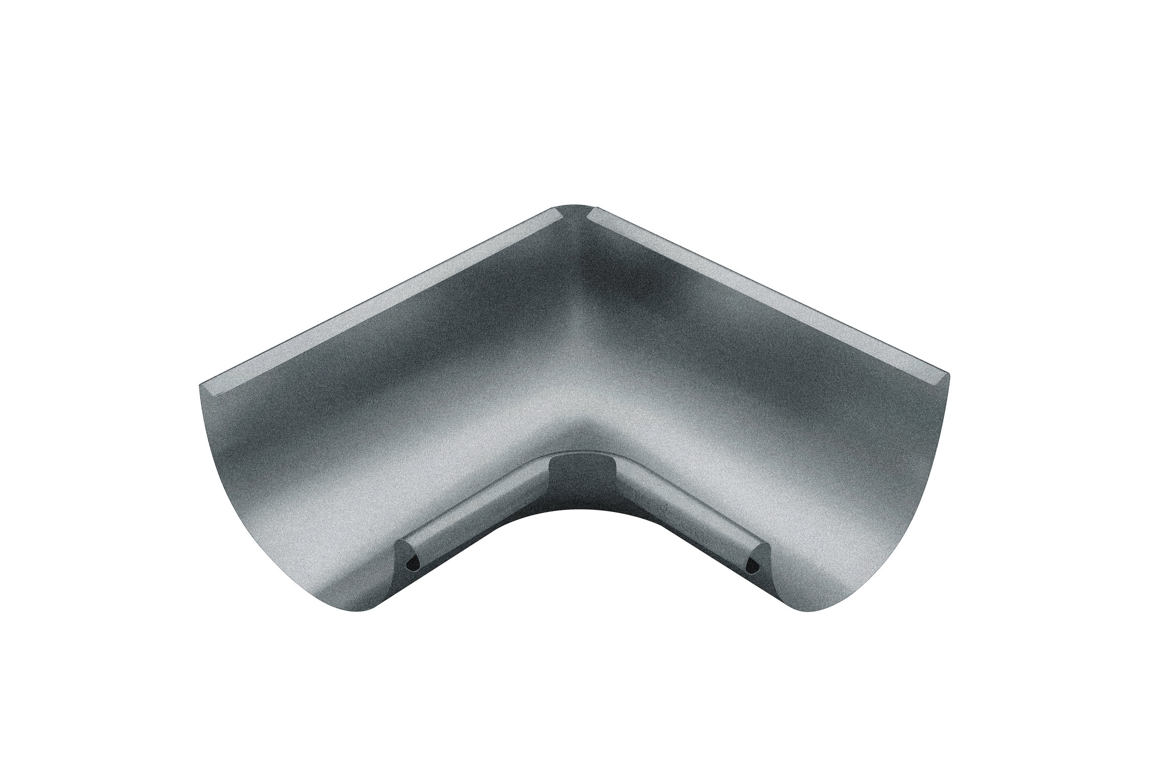 Coloured gutter corner, interior corner 90° half round | GRÖMO
